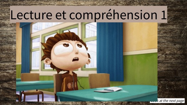 Lecture/Compréhension 1 (période 2) | Genially