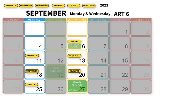 Art 6 MW 23-24 Calendar | Genially