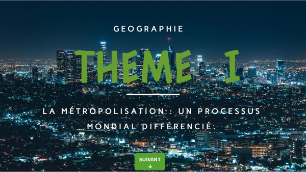 Introduction métropolisation - 1ere sti2d | Genially