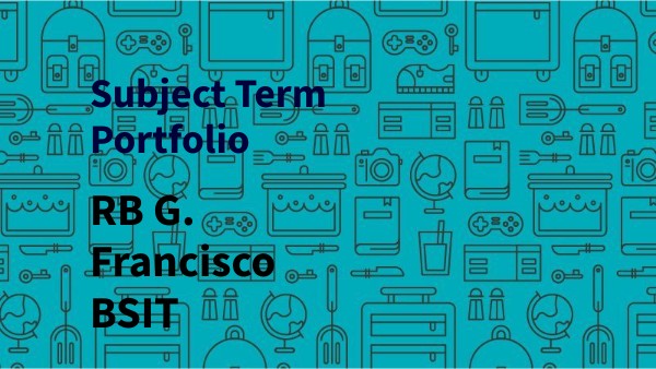 Subject Term Portfolio | Genially