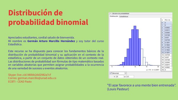 RED Distribución binomial | Genially