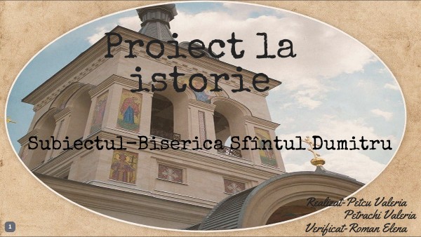 Proiect la istorie