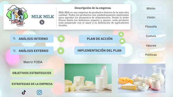 Planeación estratégica Milk Milk | Genially