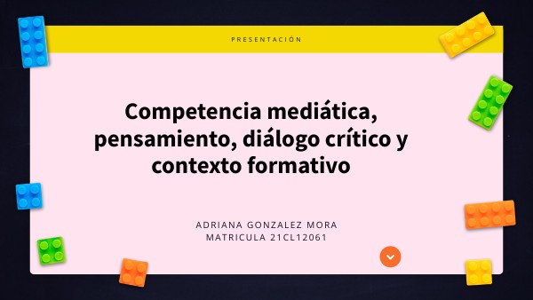 Competencia mediática, pensamiento, diálogo crítico y contexto formati ...