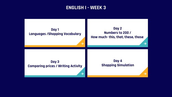 English I- Week 3