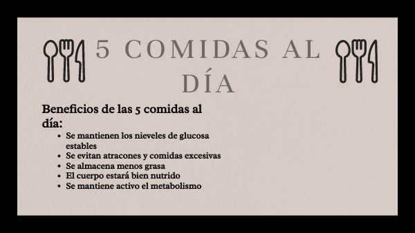 5 Comidas Al Dia