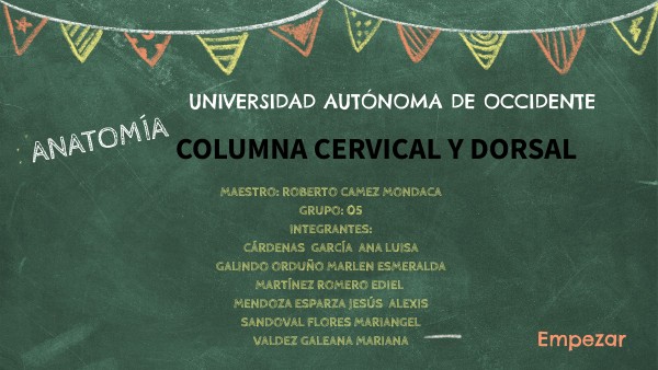Columna Cervical Y Dorsal | Genially