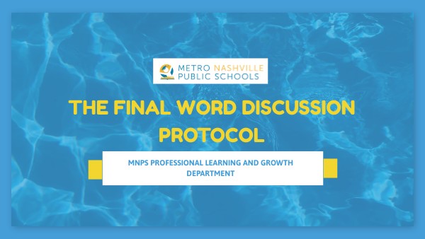 THE FINAL WORD PROTOCOL