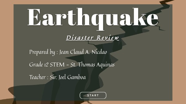 Disaster Review - Earthquake | Genially