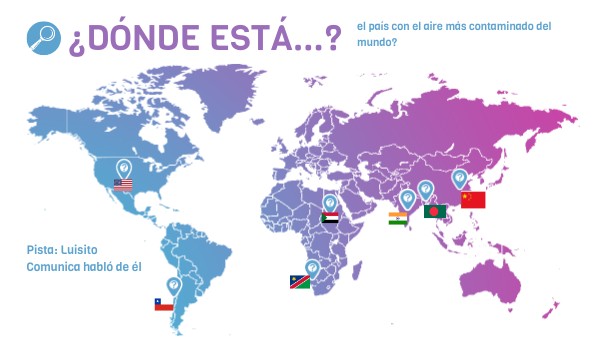 (01/10) 5° a 4° medio: países y contaminación (Obj. 7) | Genially