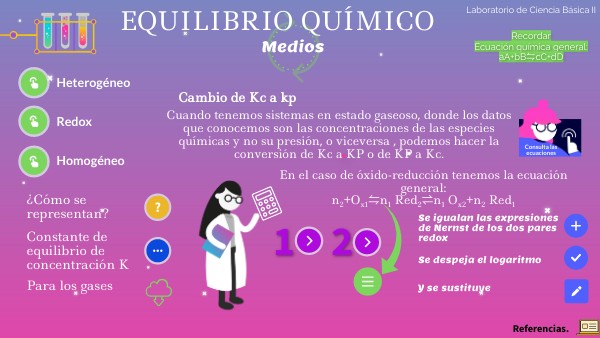 Medios en Equilibrio Químico. LCBII | Genially