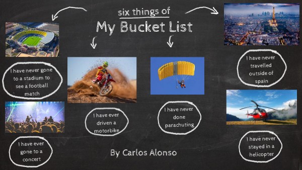 the bucket list | Genially