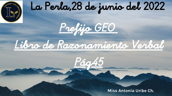 PREFIJO GEO | Genially