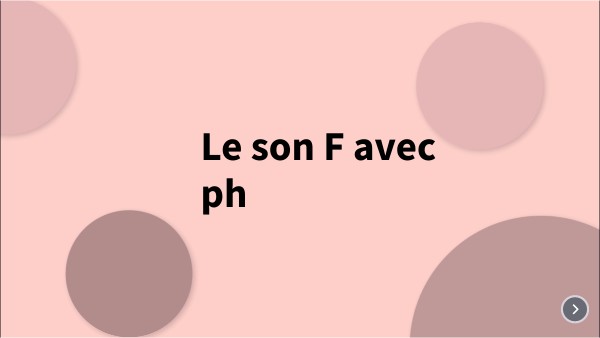 le son f avec ph