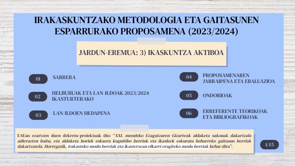 BERRITZEGUNE_ZZEE_2022/23 03//METODOLOGIA