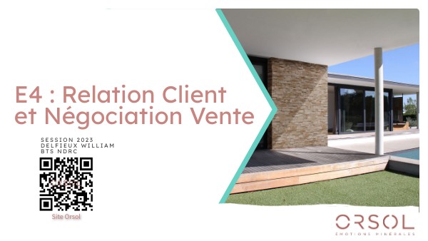 E4 Relation client et négociation vente