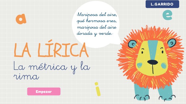 La lírica. Métrica y rima | Genially