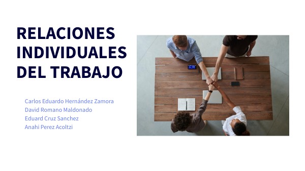 Relacoines individuales del trabajo | Genially