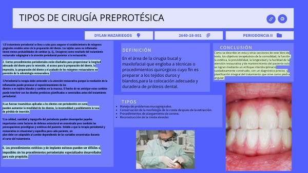 Perio II cirugia preprotesica 2022 | Genially