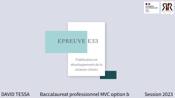 Epreuve E33 BAC 2023 | Genially