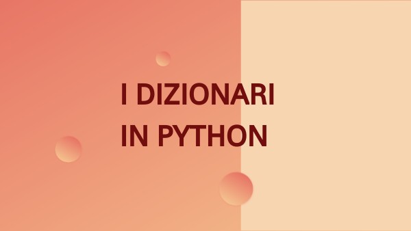 DIZIONARI PYTHON