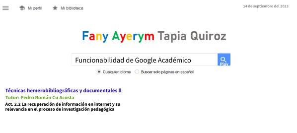 Funcionabilidad Google Académico | Genially