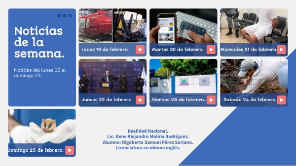 NOTICIAS DE LAS SEMANA 3 RSPS