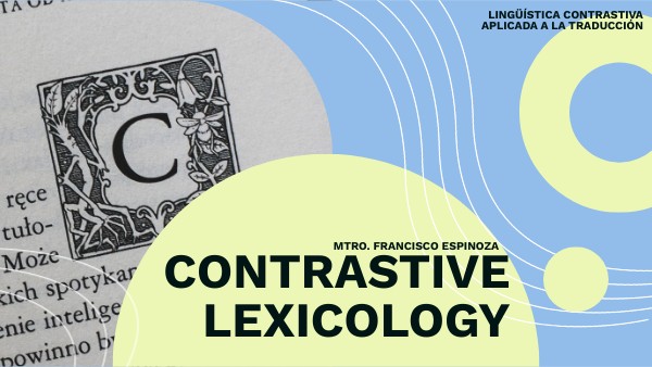Contrastive lexicology