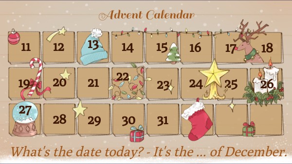 ADVENT CALENDAR | Genially