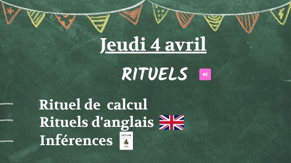 Rituel jeudi2 CE2 2023 | Genially