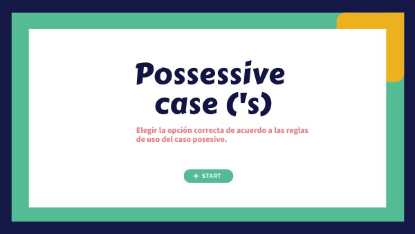 Possessive case quiz