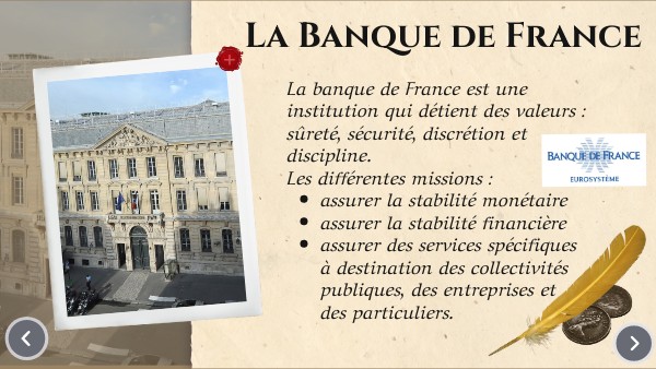 La Banque de France | Genially