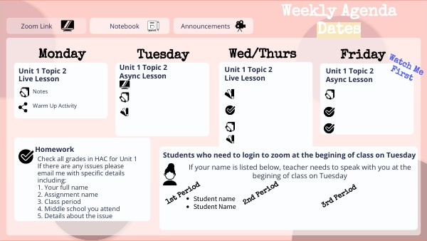 VHPA Sample Weekly Agenda Blank