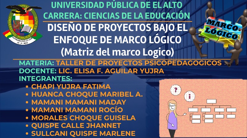 DISEÑO DE PROYECTOS BAJO EL ENFOQUE DE MARCO LÓGICO | Genially