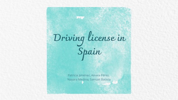 Driving license in Spain | Genially