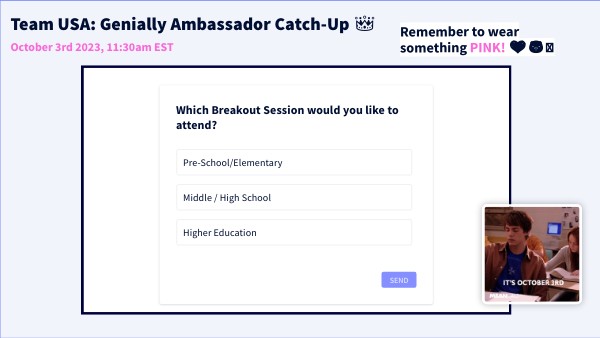 Breakout Session Sign Up