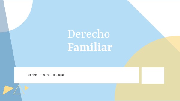 Derecho Familiar | Genially