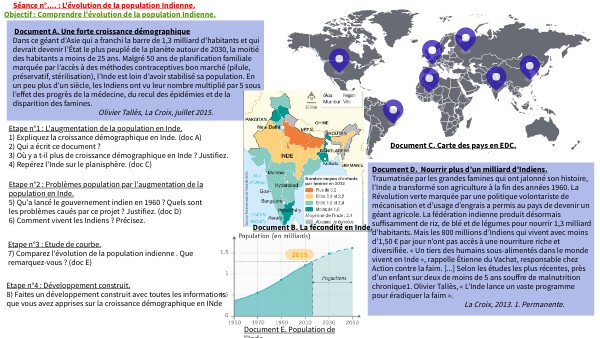 Fiche de révisions population Inde | Genially