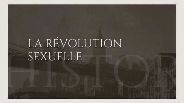 La révolution sexuelle