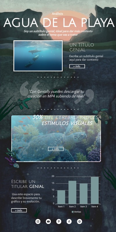 Infografía Agua de la playa | Genially