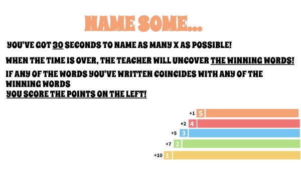 NAME SOME... | Genially