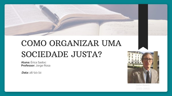 Trabalho filosofia John Rawls | Genially