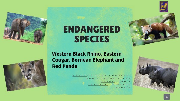 Showing endangered species
