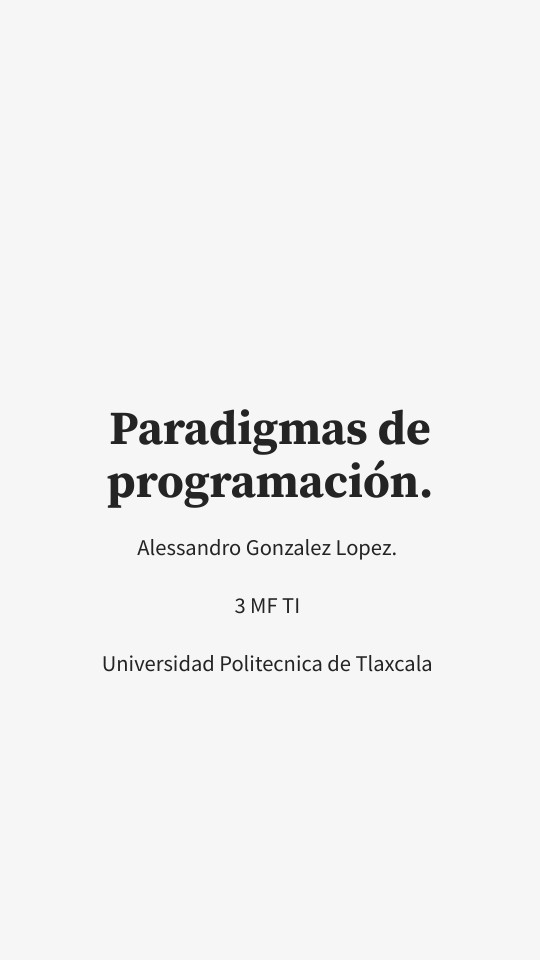 Paradigmas de programacion | Genially