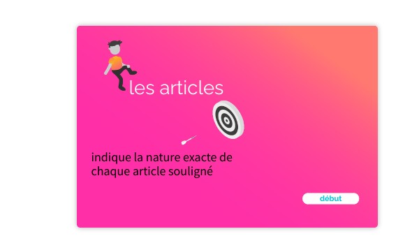 quizz sur les articles | Genially