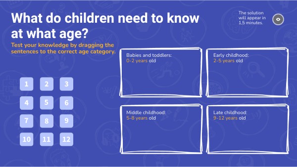 DRAG AND DROP CSE AGE CATEGORY