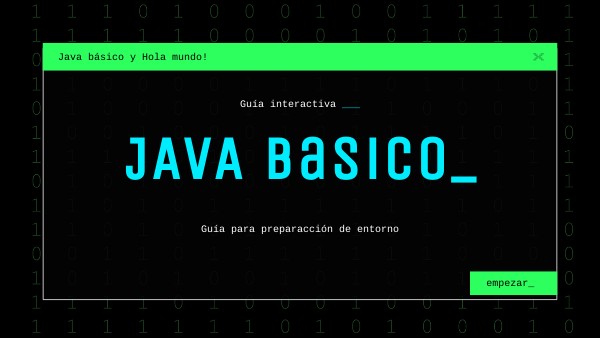 Java básico y Hola mundo!