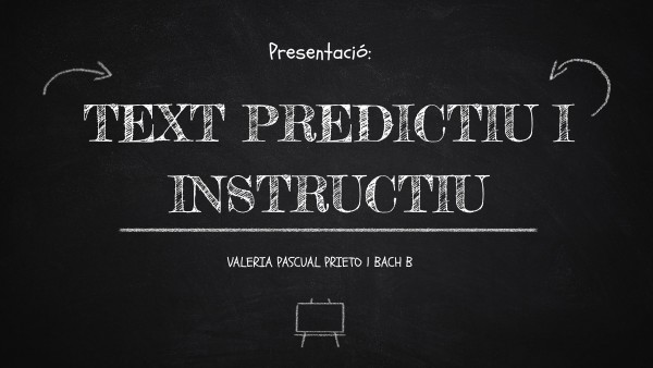 TEXT PREDICTIU I INSTRUCTIU