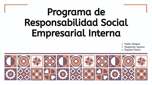 PROGRAMA DE RSE INTERNA | Genially