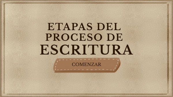 PROCESO DE LA ESCRITURA | Genially